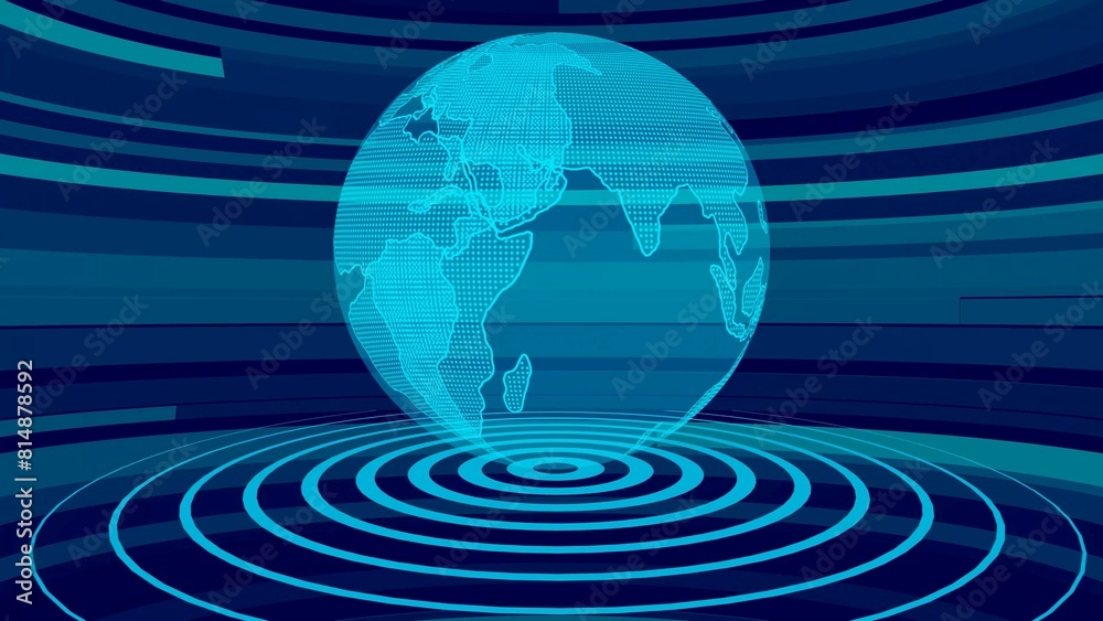 Background for news release. News background with globe map triangles ...