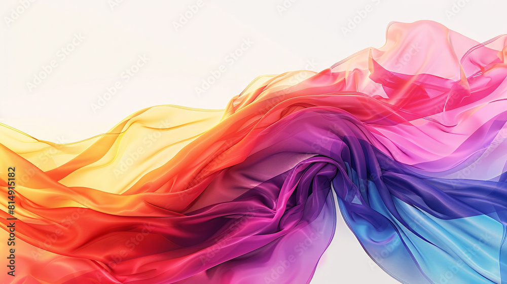 An artistic LGPTQ+ Pride flag depiction with a gradient of rainbow ...