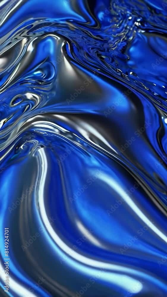 Abstract fluid mercury alloy metal liquid water surface flow background ...