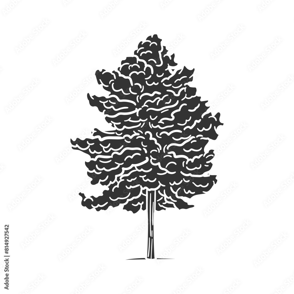 Pine Tree Icon Silhouette Illustration. Forest Vector Graphic Pictogram ...
