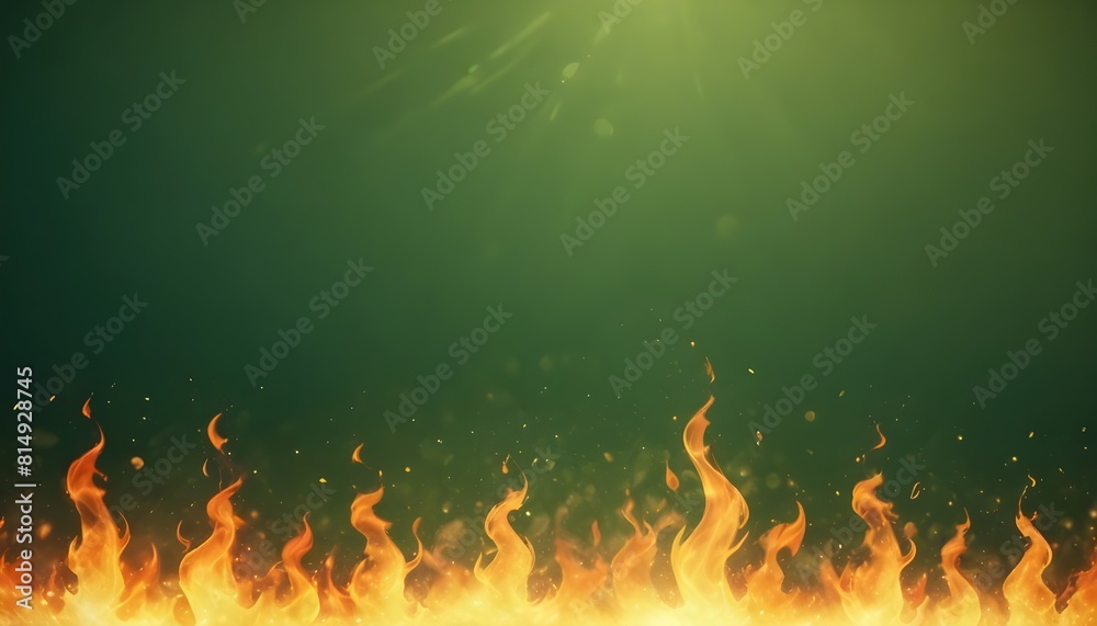 Green Fire Background: Fire Inferno which glows on a light backdrop ...