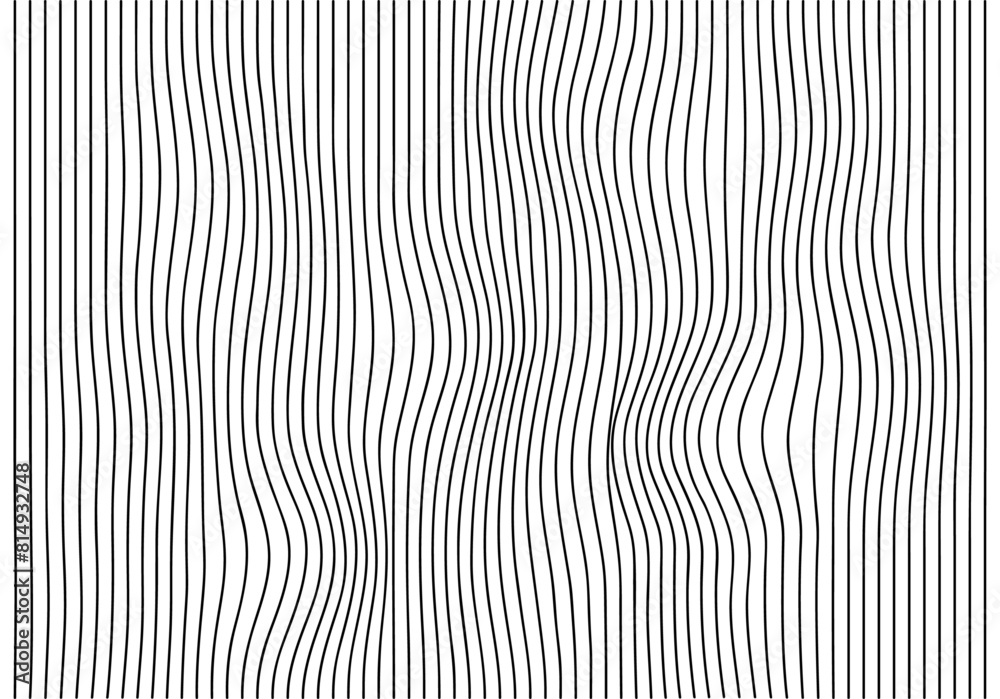Patrón de líneas negras verticales distorsionadas en fondo blanco ...
