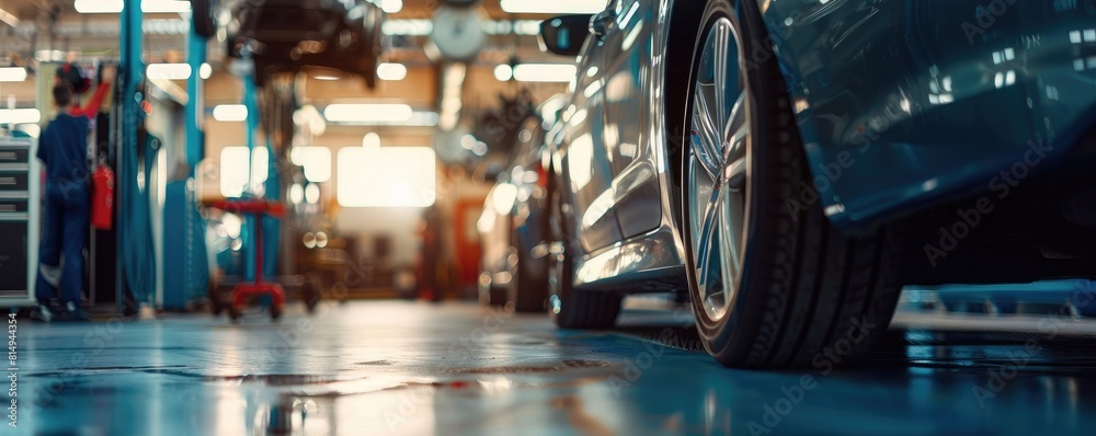 car service shop with copy space, banner concept Automotive Maintenance ...