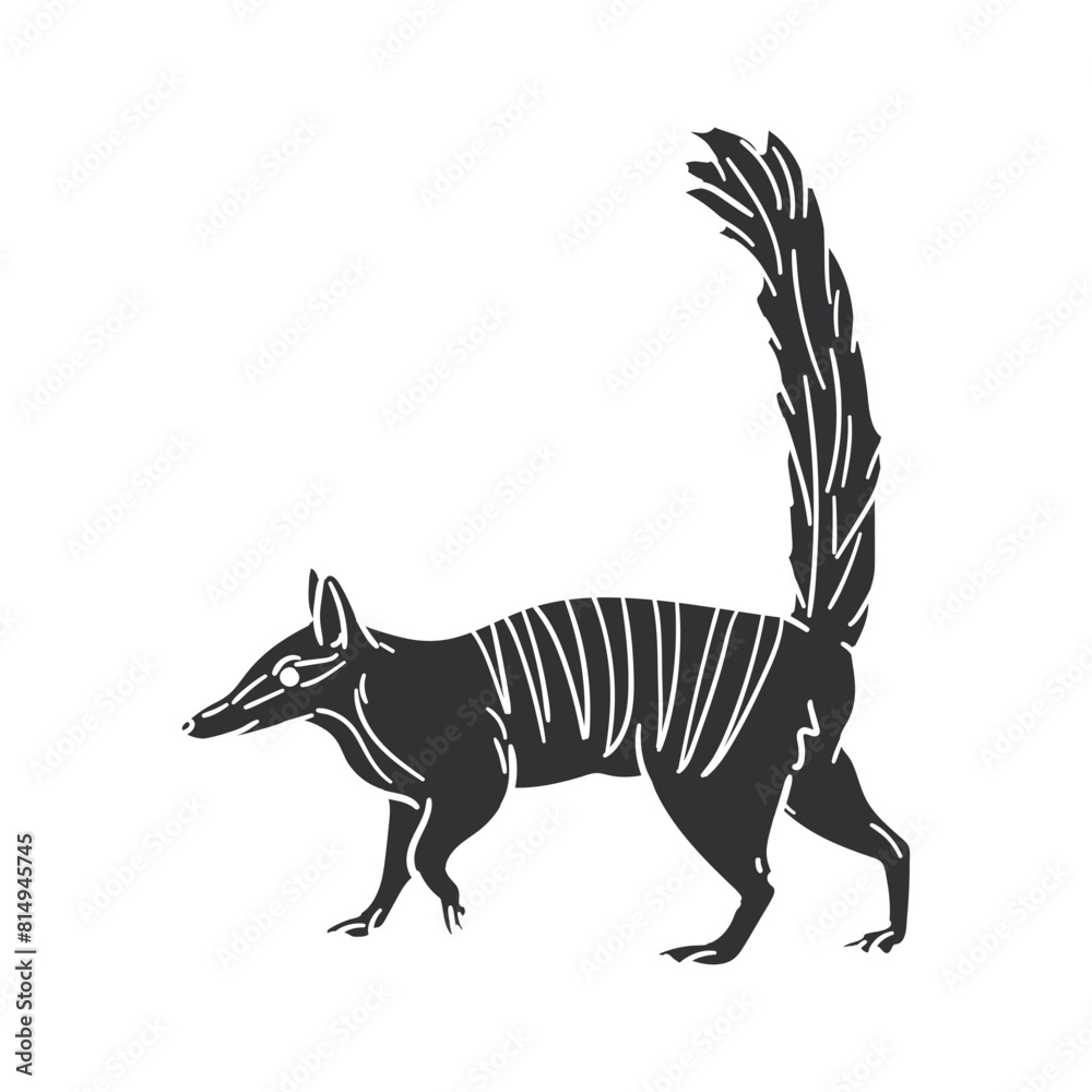 Numbat Icon Silhouette Illustration. Animal Vector Graphic Pictogram ...