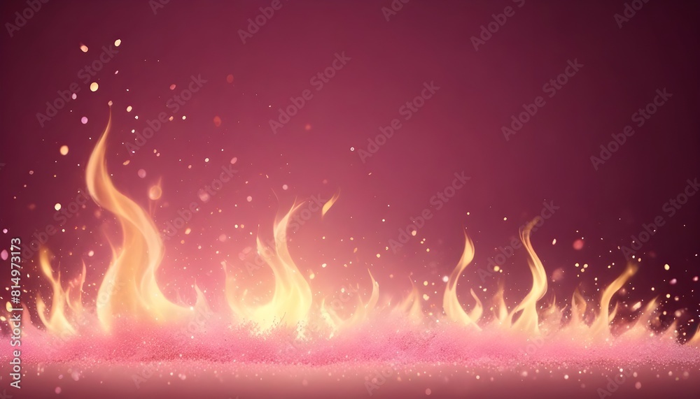 Pink Fire Background: Flaming Inferno which glows on a bright ...