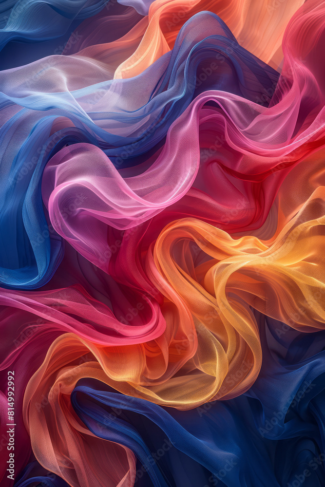 Swirling patterns of bright pastels and deep, saturated hues that twist ...