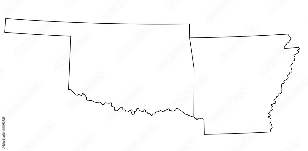 Map of the US states with districts. Map of the U.S. state of Arkansas ...