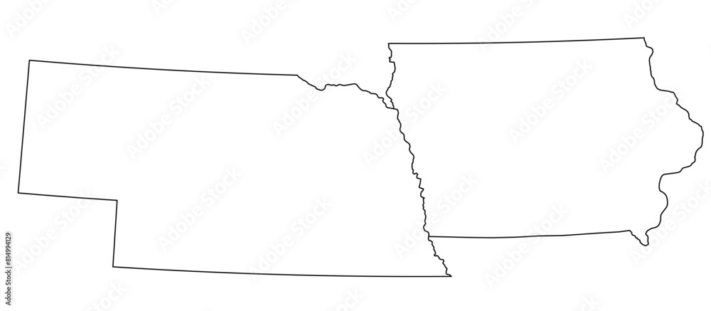 Map of the US states with districts. Map of the U.S. state of Nebraska ...