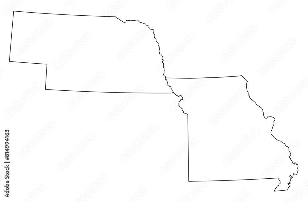 Map of the US states with districts. Map of the U.S. state of Nebraska ...