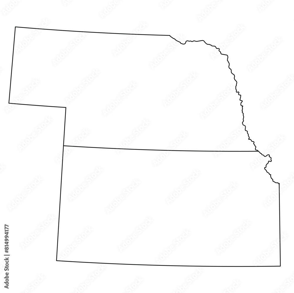 Map of the US states with districts. Map of the U.S. state of Nebraska ...