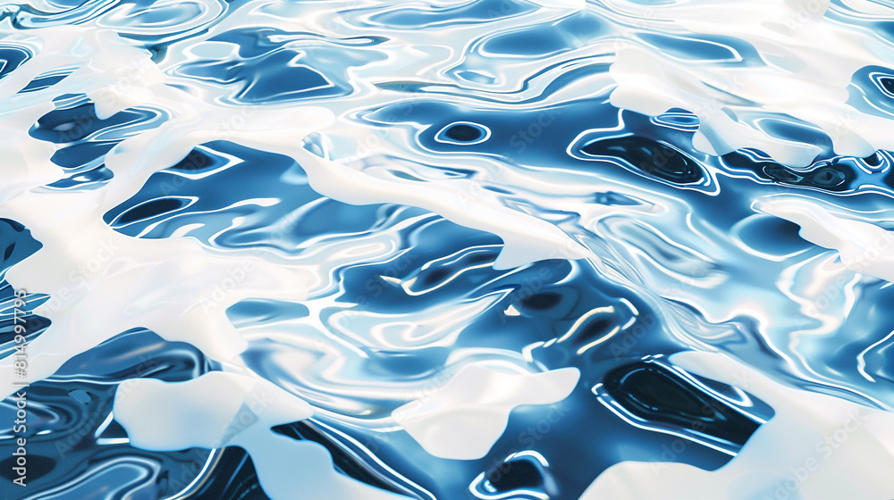 Hyper-realistic image of a flowing river's surface, abstractly ...