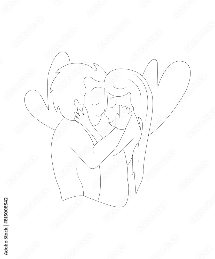 valentine coloring book page for kids and adults coloring book page ...