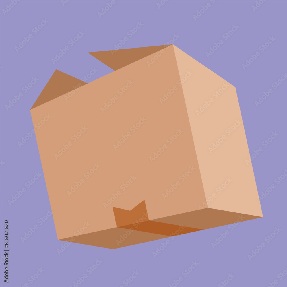 Cardboard Box Vector Illustration. Cardboard Box Package Vector. Carton ...