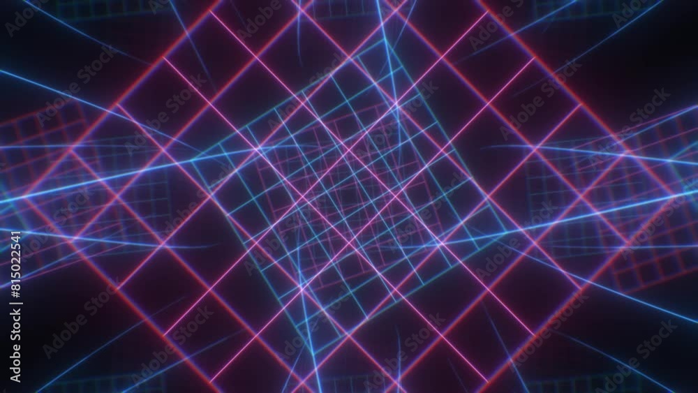 Waving Grid lines animated wireframe effect overlay background , Retro ...