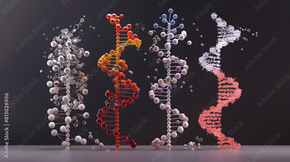Molecular Structures of Nucleic Acids Visualized in 3D Infographic ...