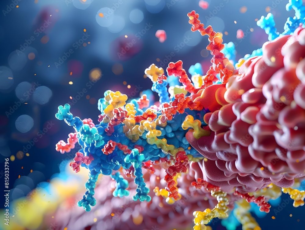 Vibrant 3D Rendered Molecular Model of Neurotransmitter Transporter ...