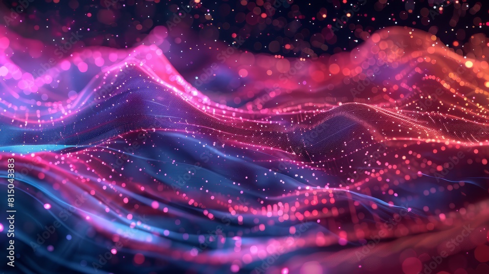 Digital graphic abstract background for technological processes, neural networks, digital data ...