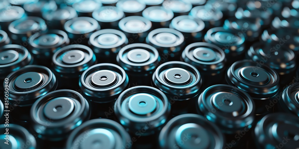 Solid state batteries top view An image showcasing an array of solid ...