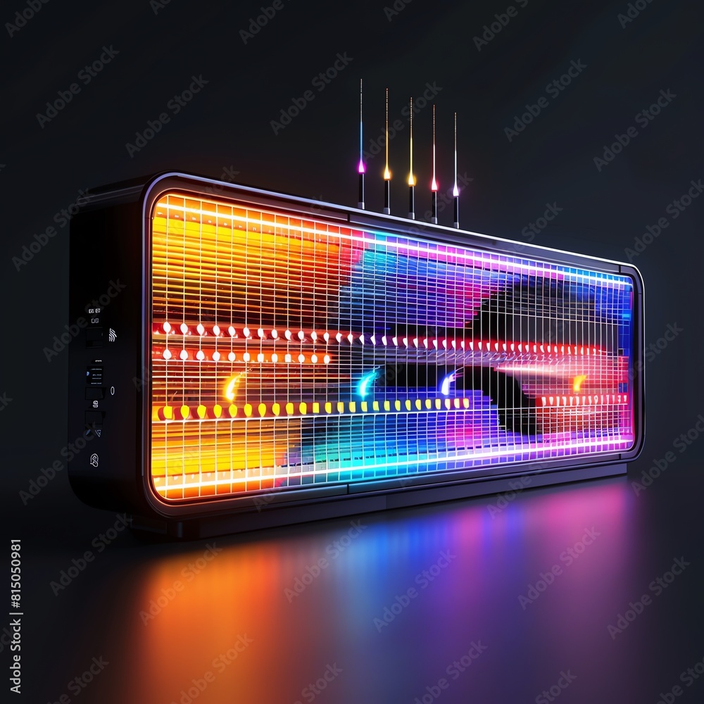 Spectrum analysis side view A side view of a spectrum analyzer ...