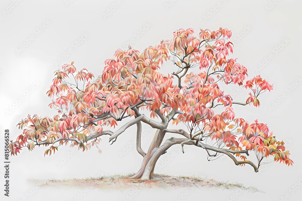 Paperbark maple (Acer griseum) (Colored Pencil) - China - Have ...