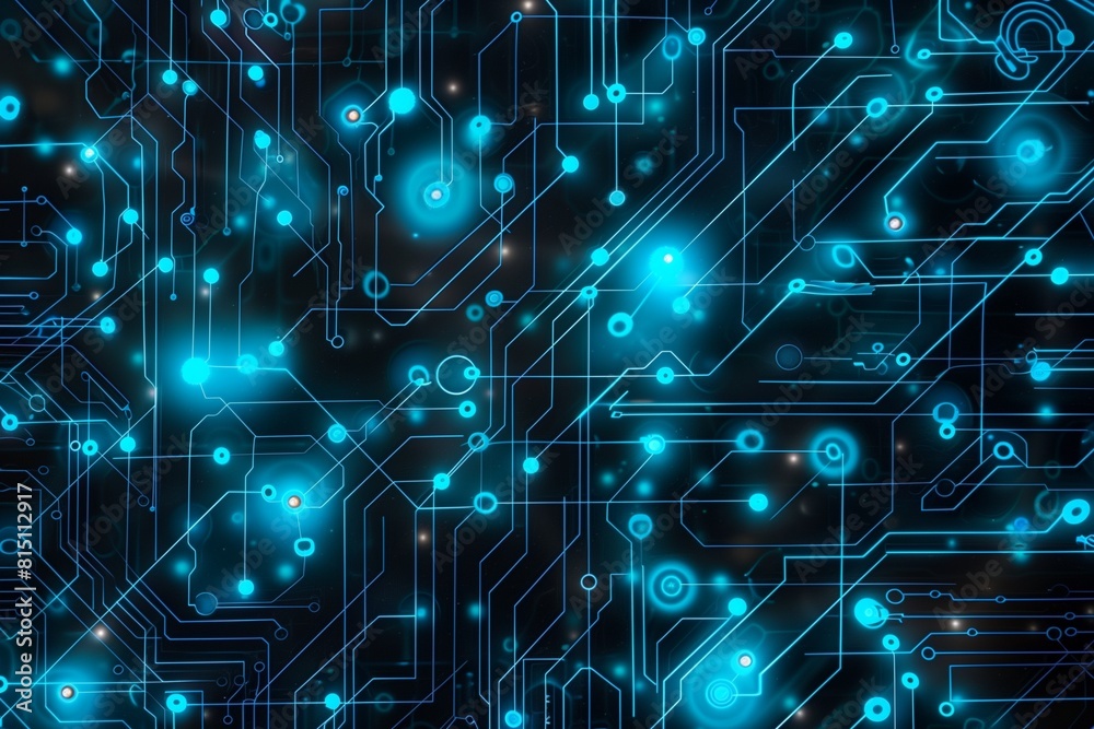 A futuristic circuitry pattern: the dark blue background now a sleek ...