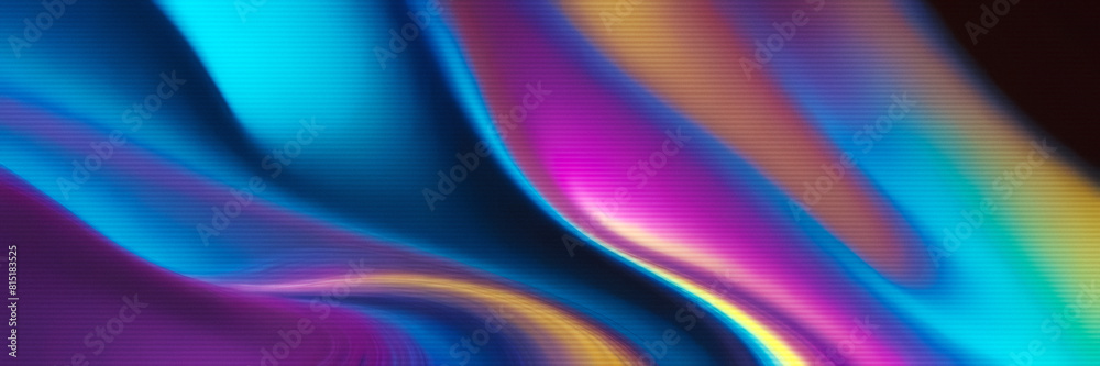 Wavy holographic iridescent texture, synthwave, retrowave, vaporwave ...