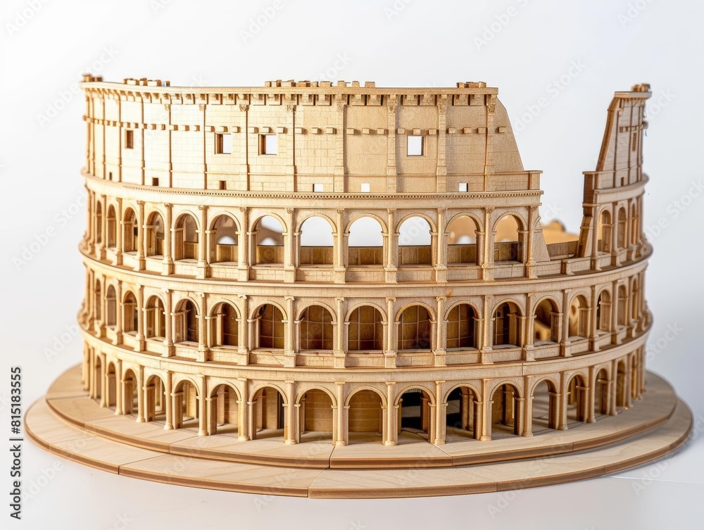 Colosseum A detailed model of the Colosseum, side view to illustrate ...