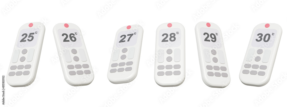 Set Remote control display air conditioner show temperature twenty-five ...