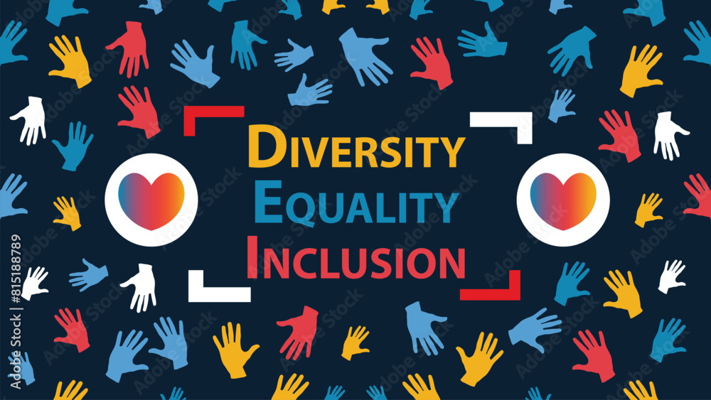 Diversity, equality and inclusion vector banner design concept Stock ...