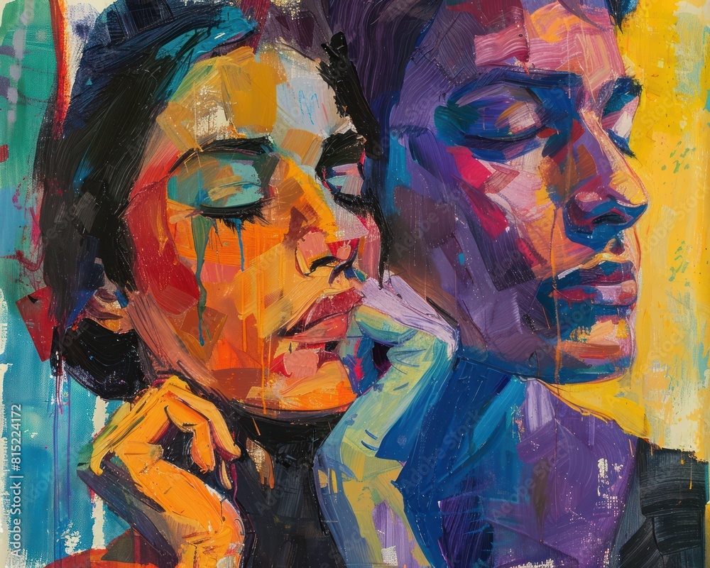 Expressive scene of individuals communicating fluently in sign language ...