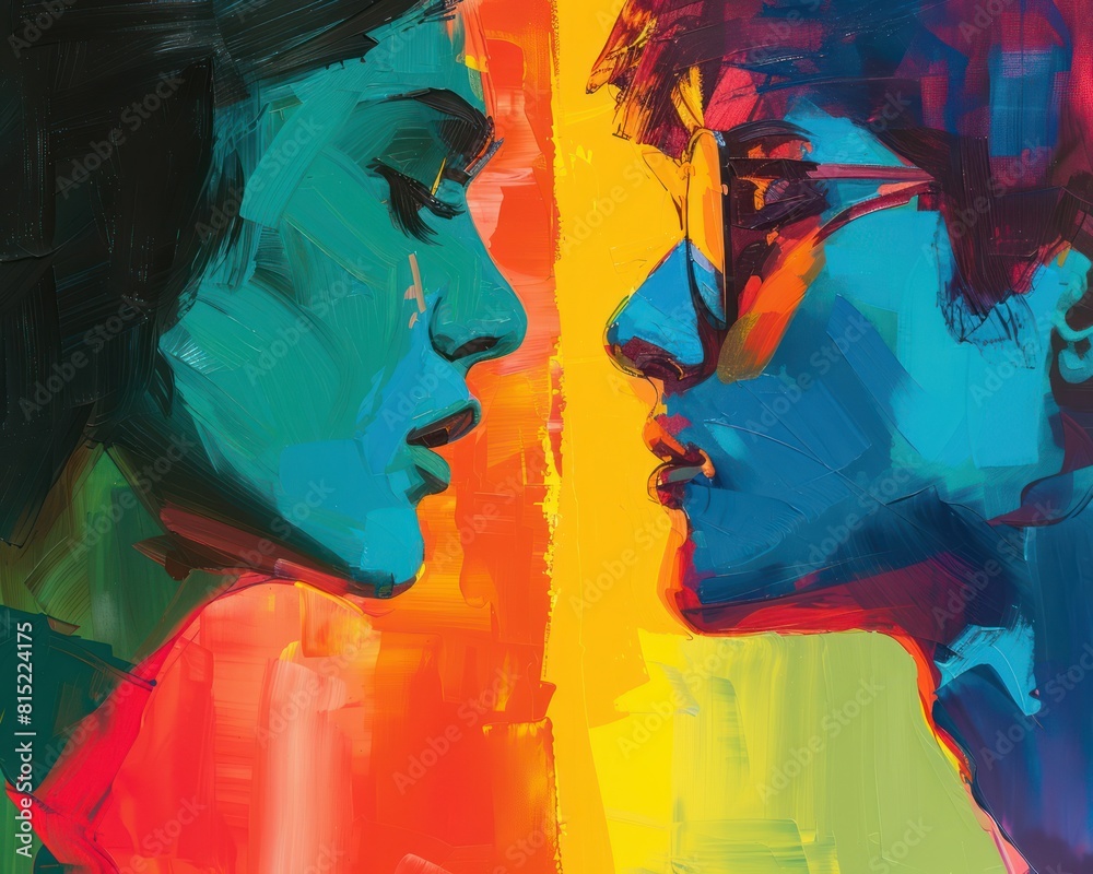 Expressive scene of individuals communicating fluently in sign language ...