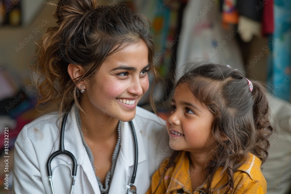 cultural medical care, an indian doctor in a white coat exemplifying ...