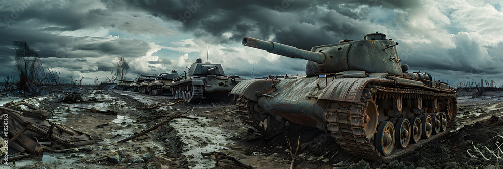 WW2 Tanks on the Battlefield: A Somber Testament to War Machines and ...