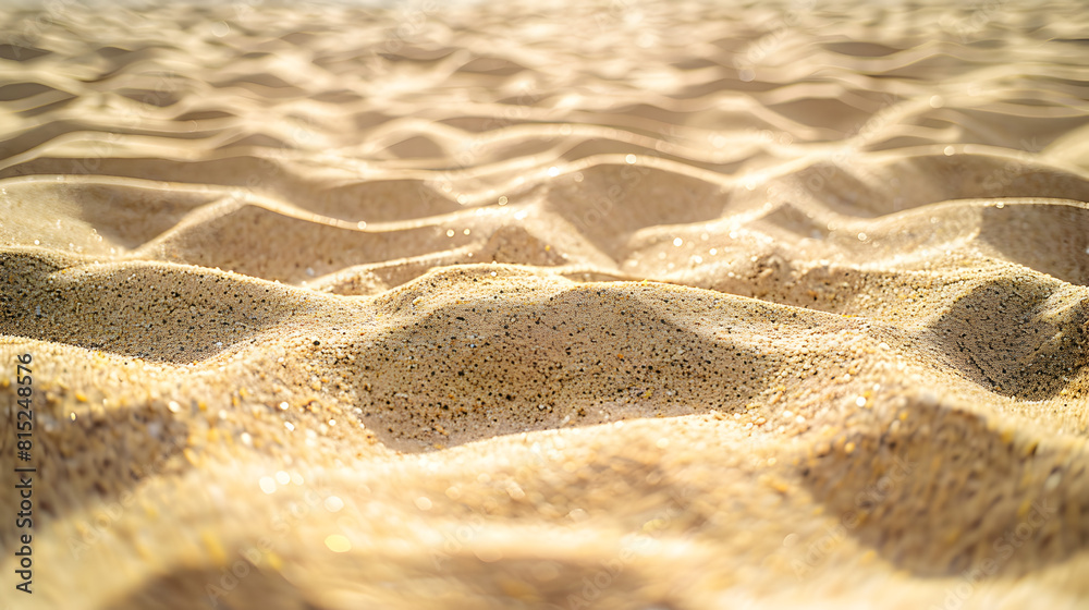 The image is of a sandy beach with a lot of sand. The sand is spread ...