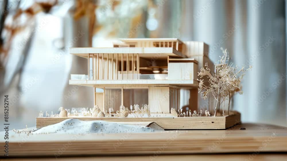 Detailed architectural model of modern house with intricate design ...