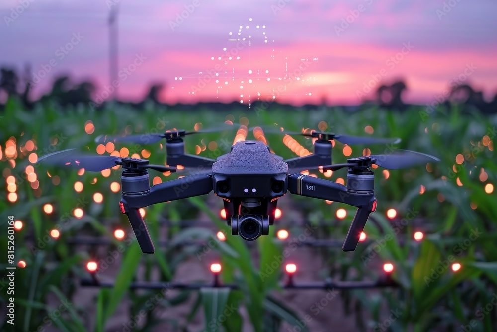 Stock drone illustrations in arid landscapes utilize technology and ...