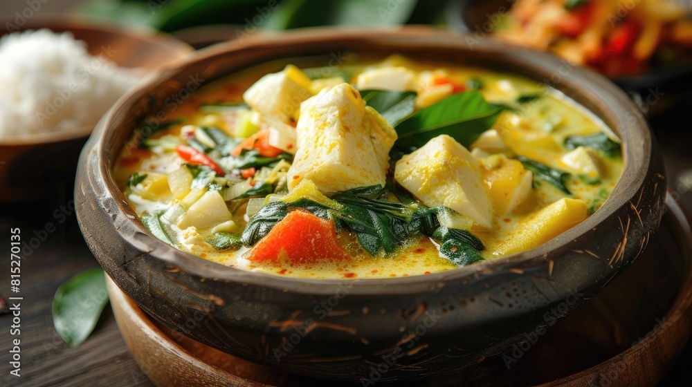 Sayur lodeh a delicious dish of vegetables cooked in coconut milk is a ...