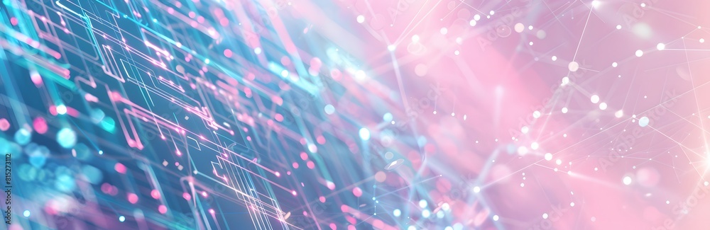 Information Technology roadmap abstract background, cover page, pastel ...