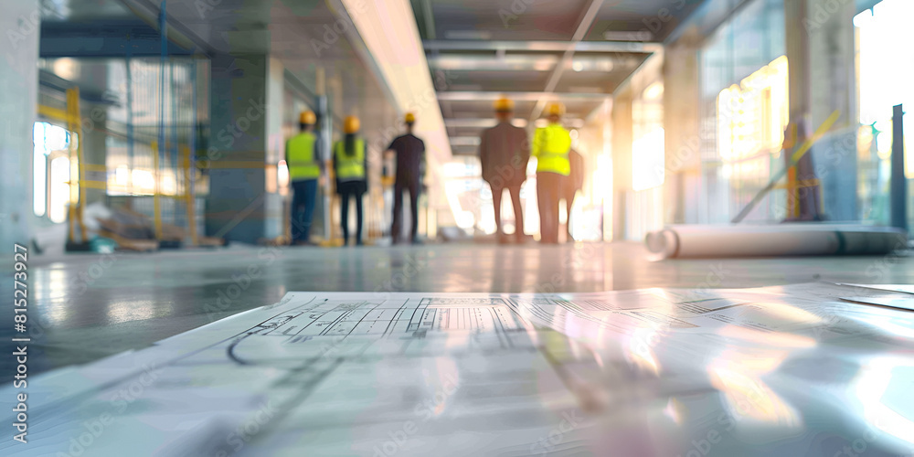 "Construction Planning: Building Design in Progress" / "Blueprints and ...