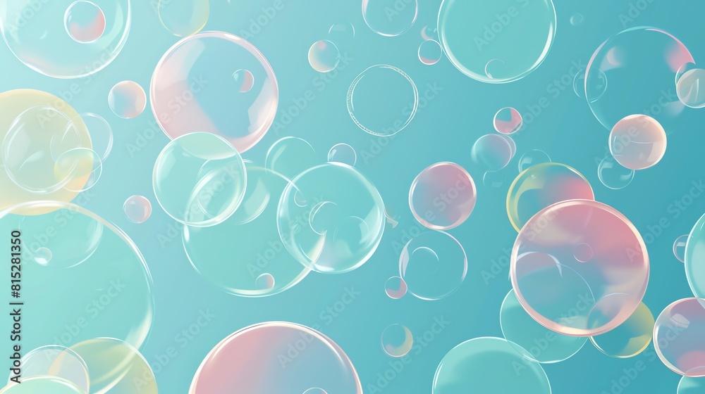 Giant bubble flat design, top view, bubble theme, animation, Analogous Color Scheme Stock ...