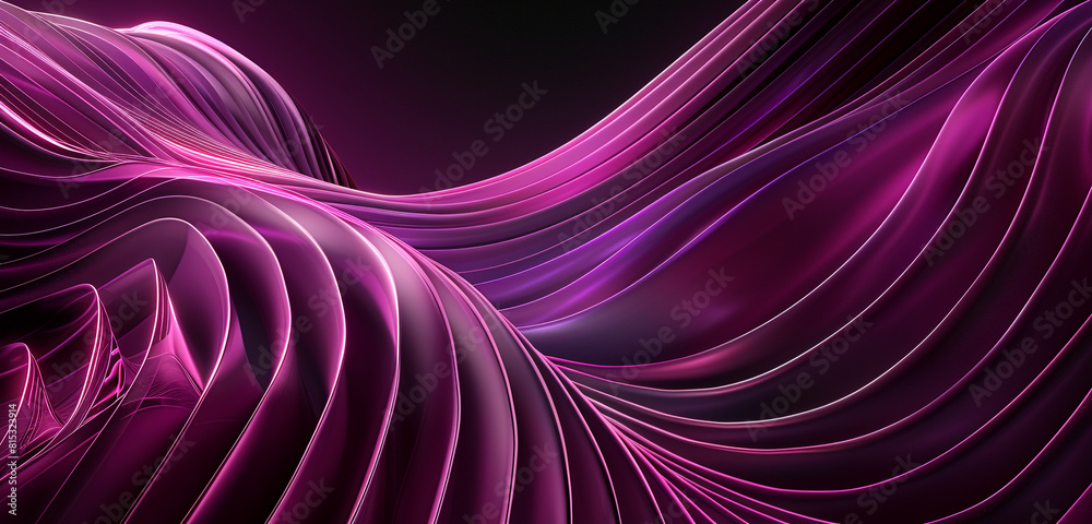 Dynamic neon red liquid wavy shapes ideal for eye-catching advertising ...