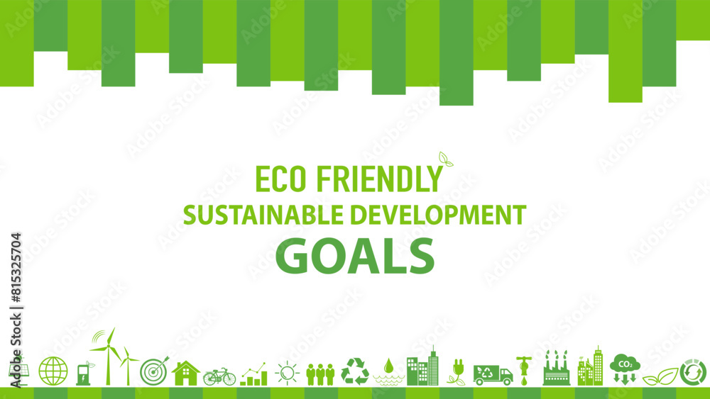 Green Business template and background for Sustainable development ...
