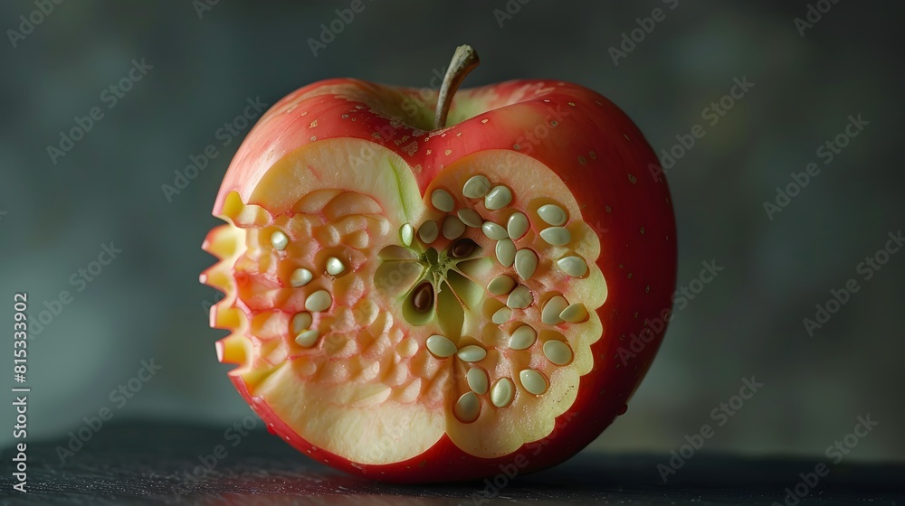 he Forbidden Fruit: An apple with a bite taken out of it, alluding to ...