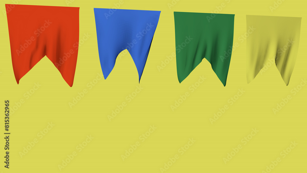 Bandeirolas de festa junina. Color party flags. Bandeirolas de festa de ...