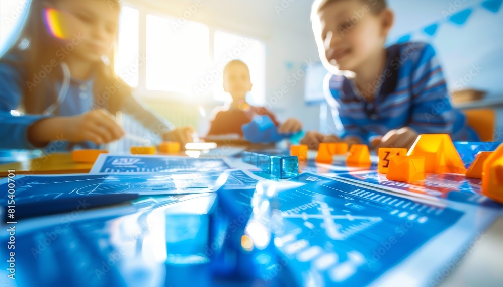 Kids Playing Board Game, Kids Playing an Educational Board Game ...