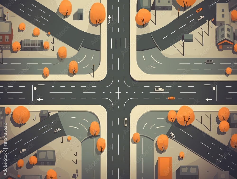 Choosing paths flat design top view lifes crossroads theme animation ...