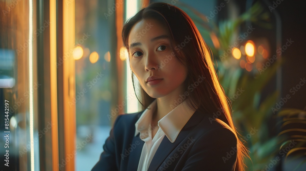 Businesswoman conducts a project debrief session with her team ...