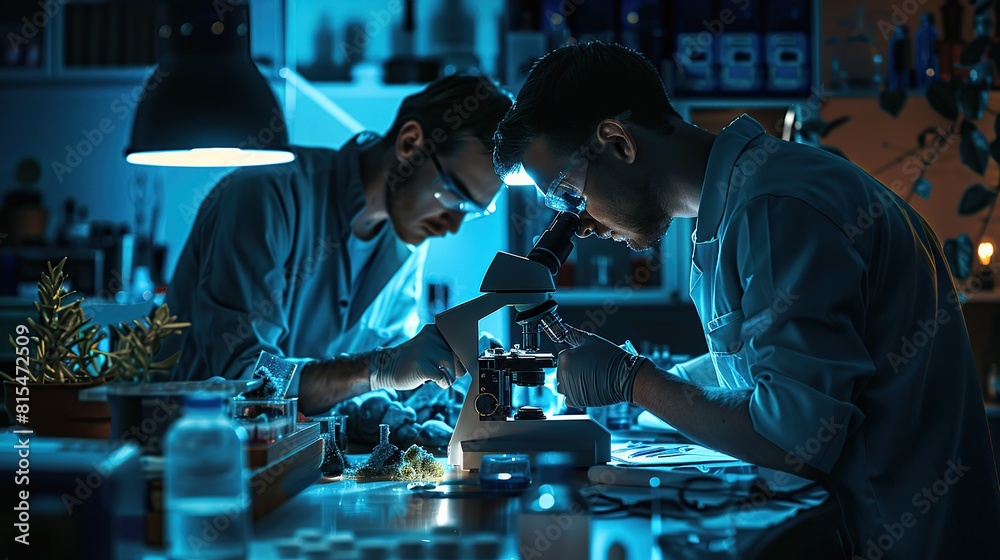 Research team is conducting specimen testing in a state-of-the-art ...