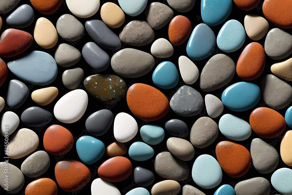 pebble stone texture with smooth curves and varied shapes, AI ...