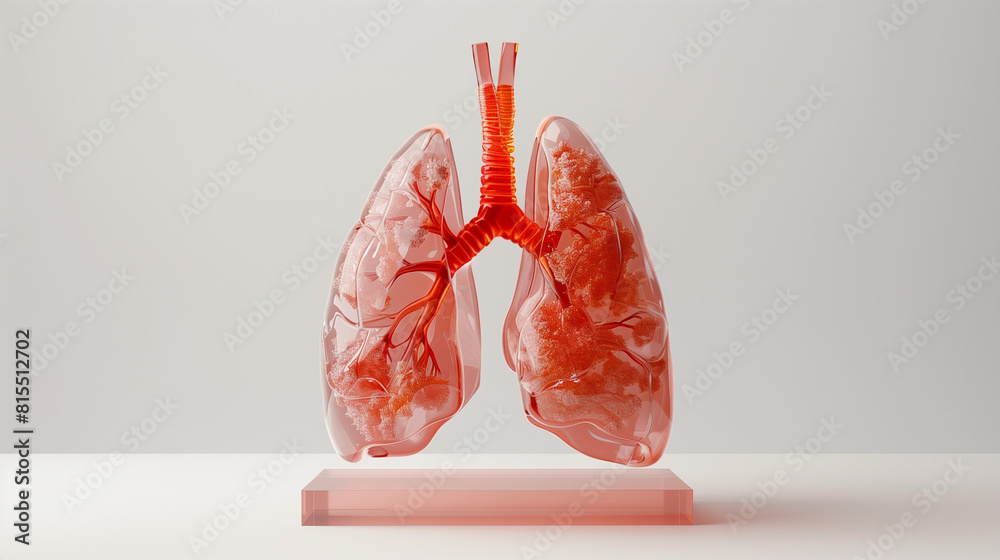 Beautiful human lungs anatomy on science background. 3d illustration ...